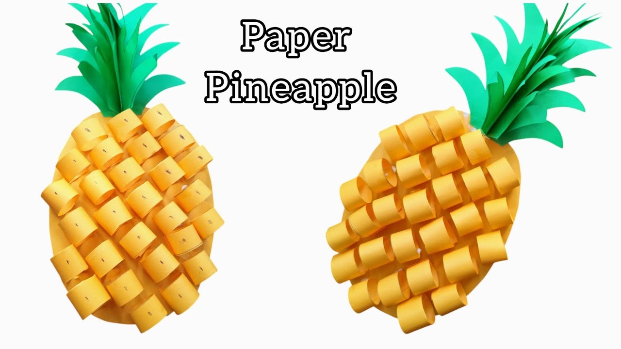 "DIY Paper Pineapple Craft🍍 | Easy & Fun Paper Craft Tutorial" # ...
