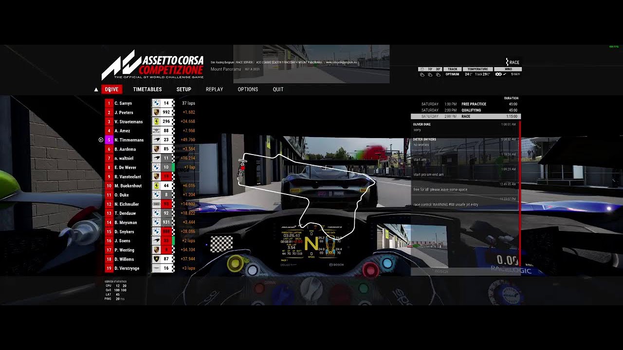 Sim racing belgium Season 9 Mount Panorama Bathurst Mclaren evo - YouTube