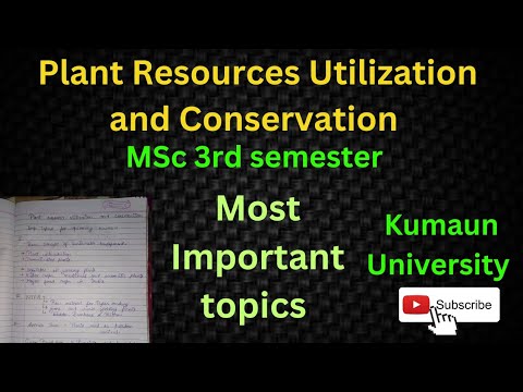Plant Resources Utilization and Conservation - Most Important Topics ...