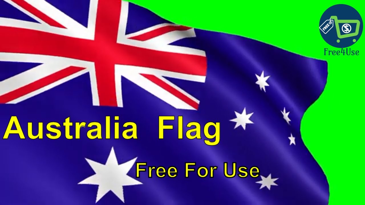 Australia Flag Green Screen Ver#4 หน้าจอสีเขียวฟรี Free4Use Animation ...