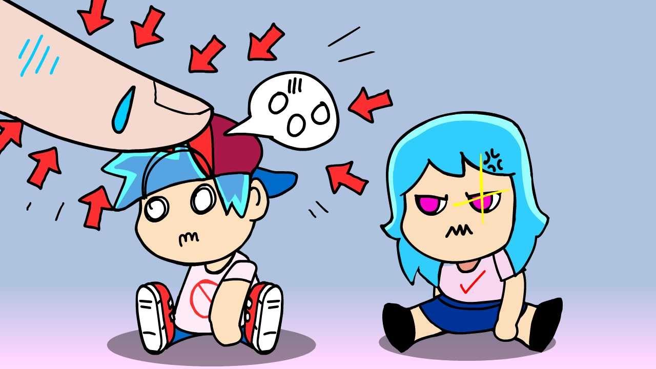 Anime Chibi Fnf vs Finger || Friday Night Funkin' Animation || BF and ...