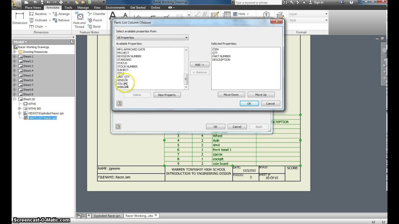 How to Create a Parts list, Ballons, and PDF - YouTube