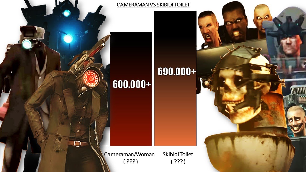 CAMERAMAN VS SKIBIDI TOILET - Power Levels 🔥 - YouTube