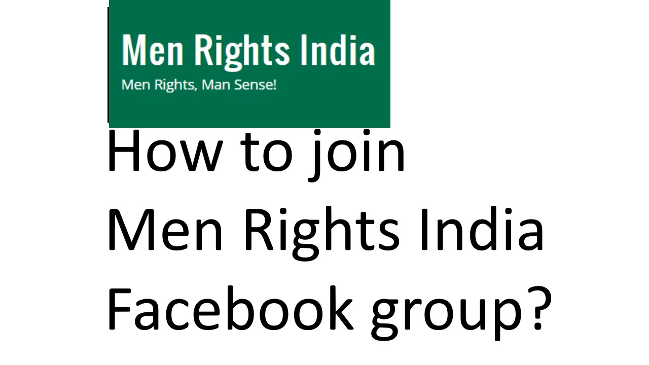 How to join Men Rights India Facebook group - YouTube