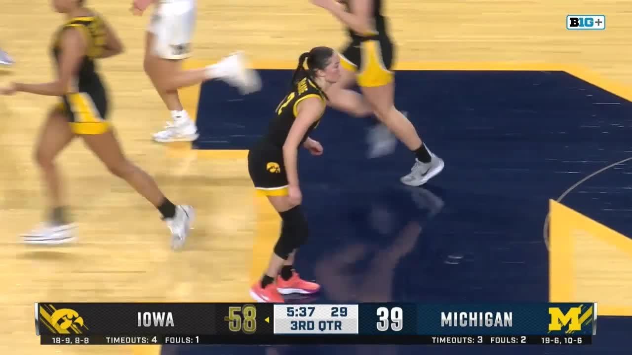 Taylor McCabe DRAINS the Deep Three at Michigan | Iowa Women's ...