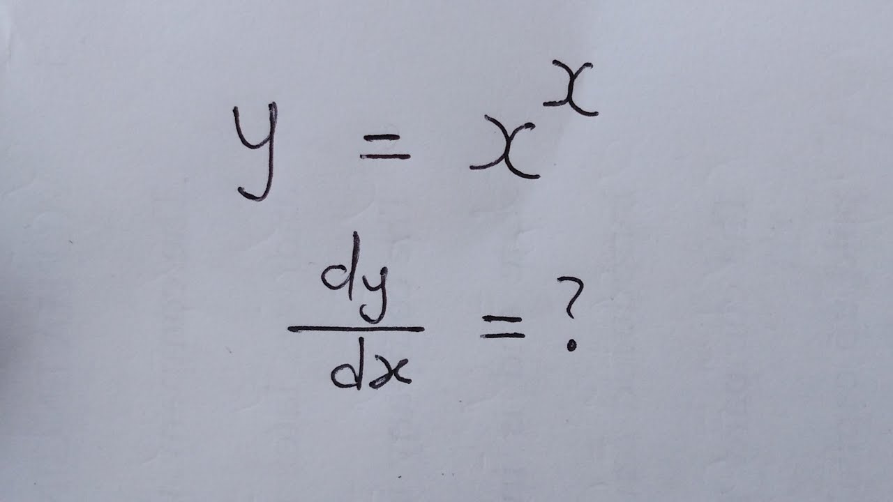 Differentiation. The derivative of x^x. #education #maths - YouTube