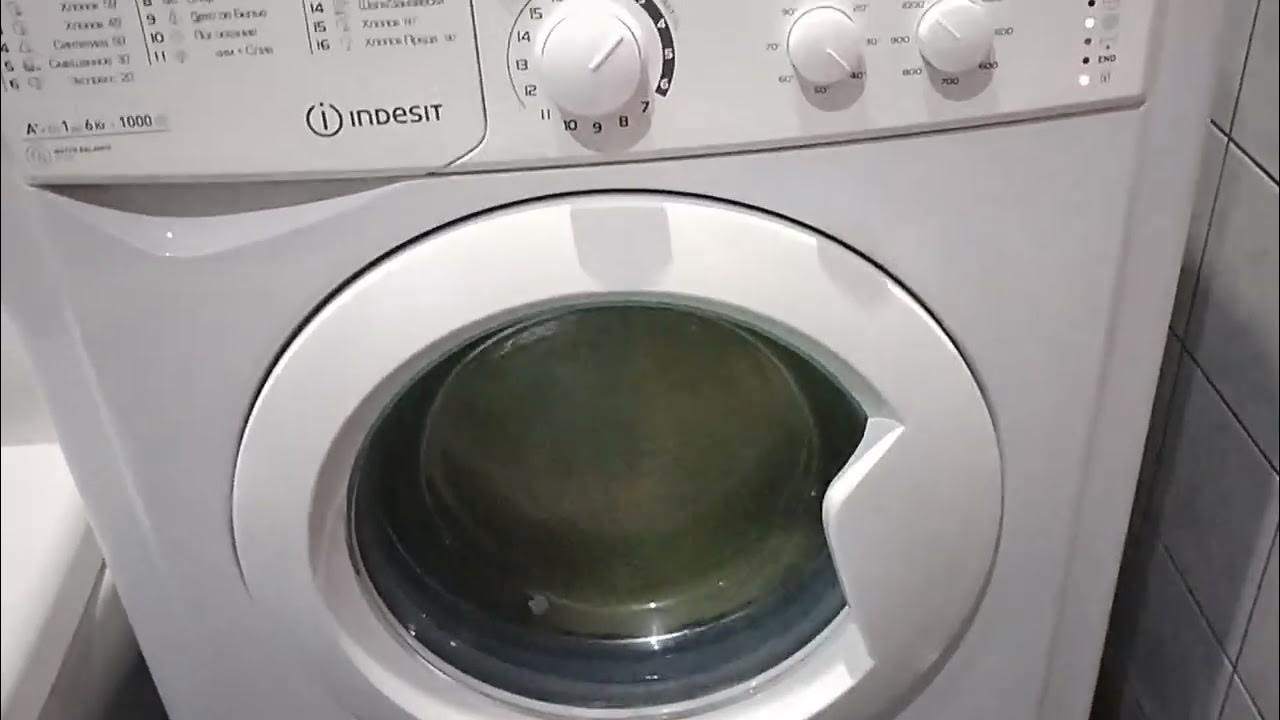 Процесс финального отжима в стиральной машине INDESIT MSD 615. Хлопок ...