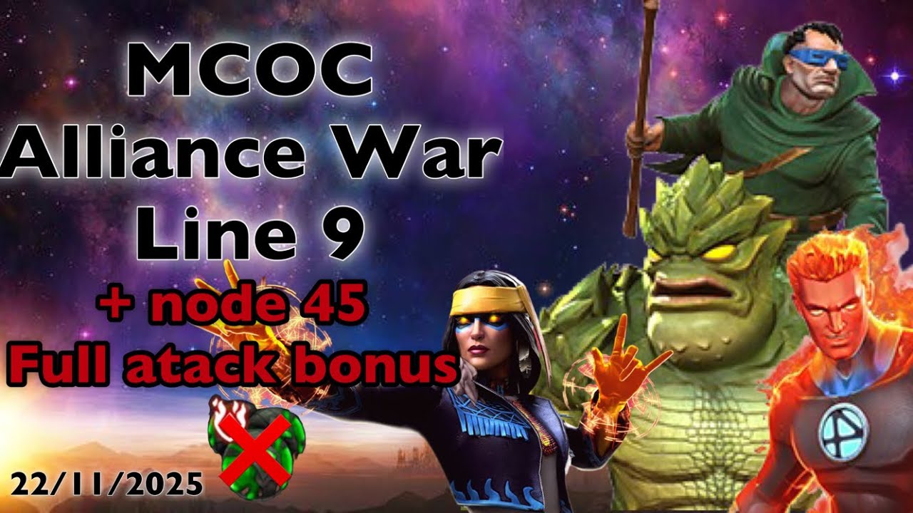 MCOC - Alliance War Line 9 - Full atack bonus #16 - YouTube