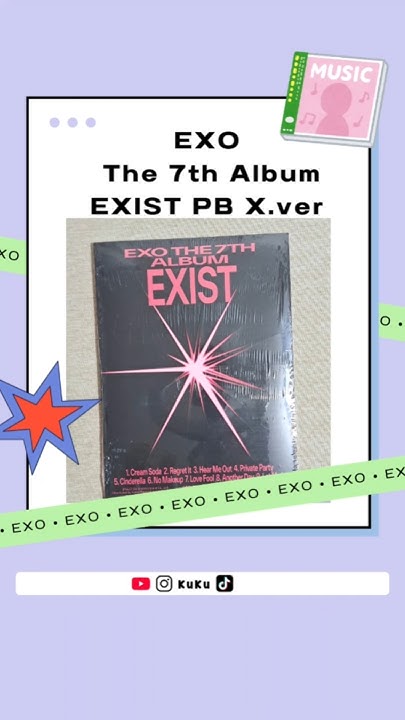 【KuKu】Unboxing EXO The 7th Album EXIST PB X.ver #EXO - YouTube