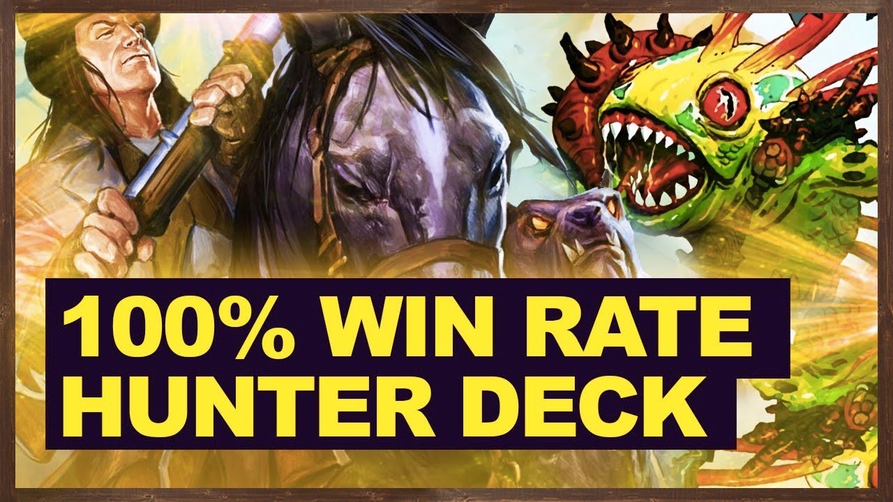 100 Win Rate Hunter Deck 4 0 The Witchwood Hearthstone Youtube