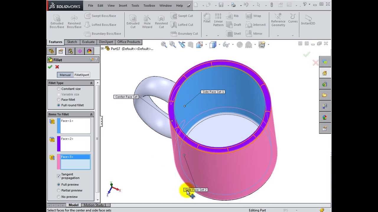 SolidWorks 2014 Tutorial - Creating a Cup - YouTube