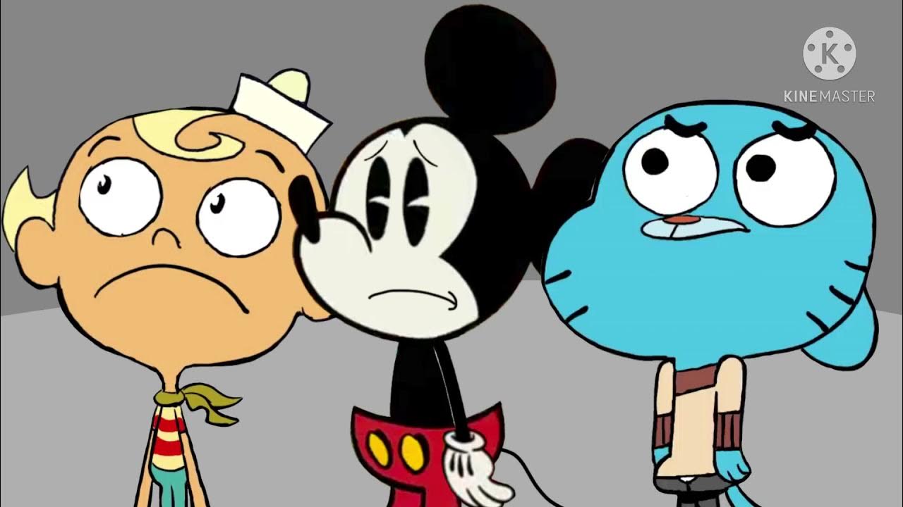 Gumball: well hurry go again . And so flapjack, Mickey Mouse and gumball begging crying (antoons ...