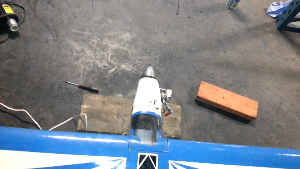 Classic pipercub saito fa80 engine running - YouTube