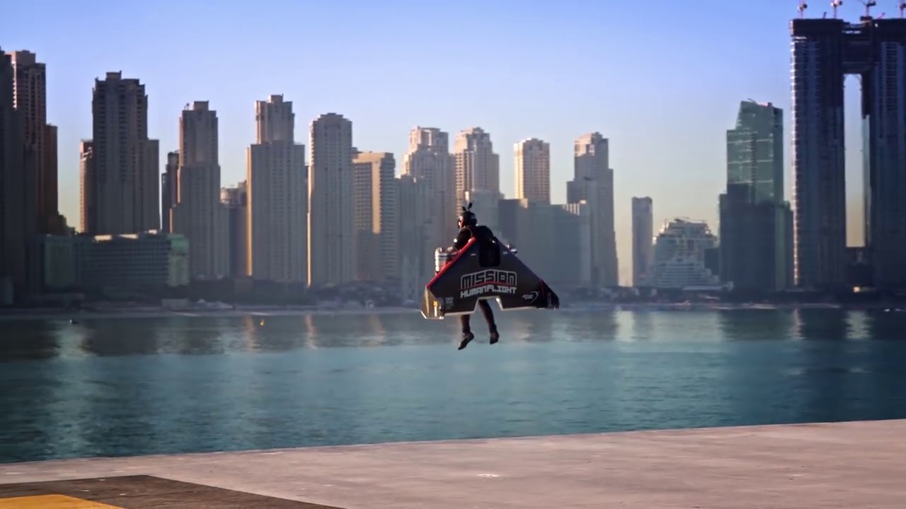 Jetman Dubai Takeoff - Human Flying - YouTube