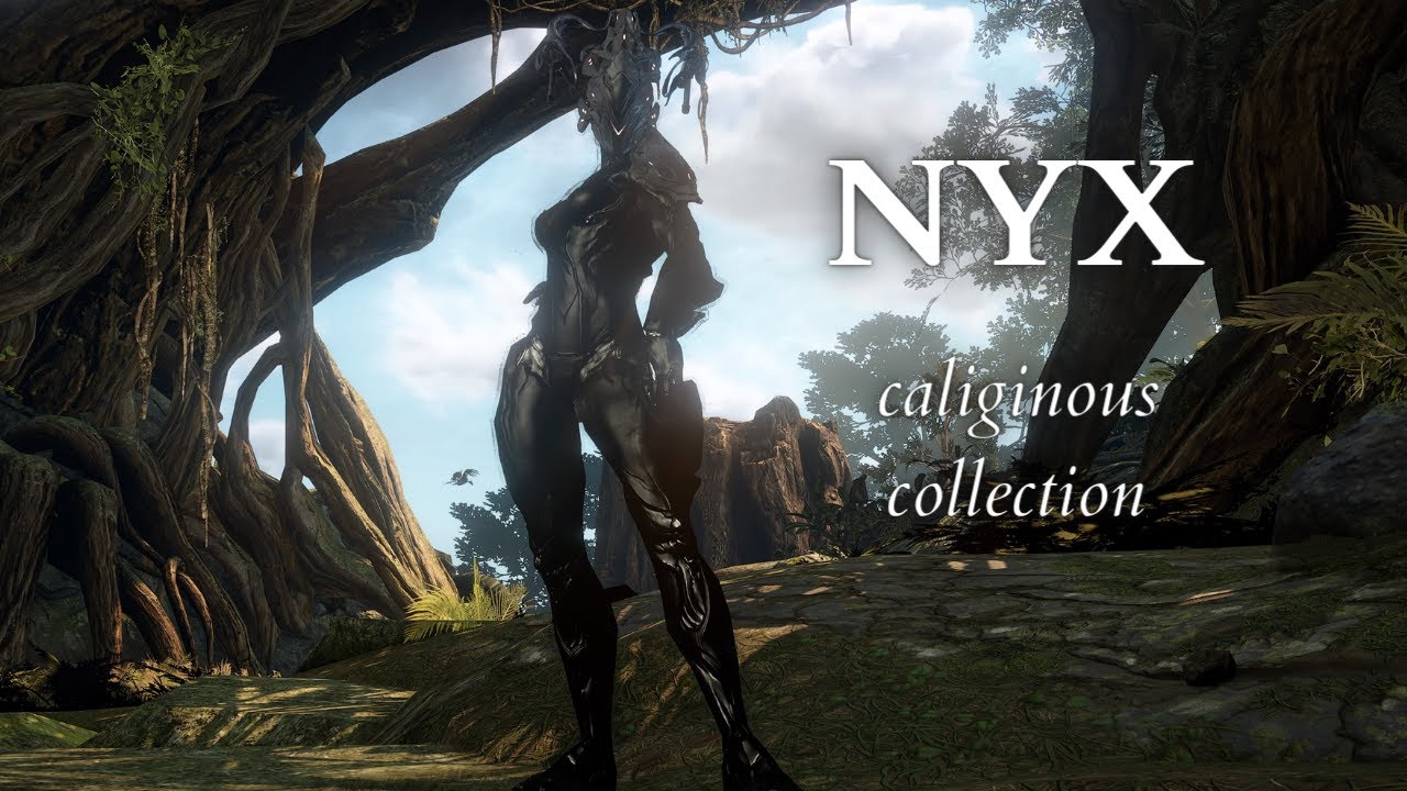 Warframe Nyx Fashion Showcase - Caliginous Collection + Sigil Tricks - YouTube