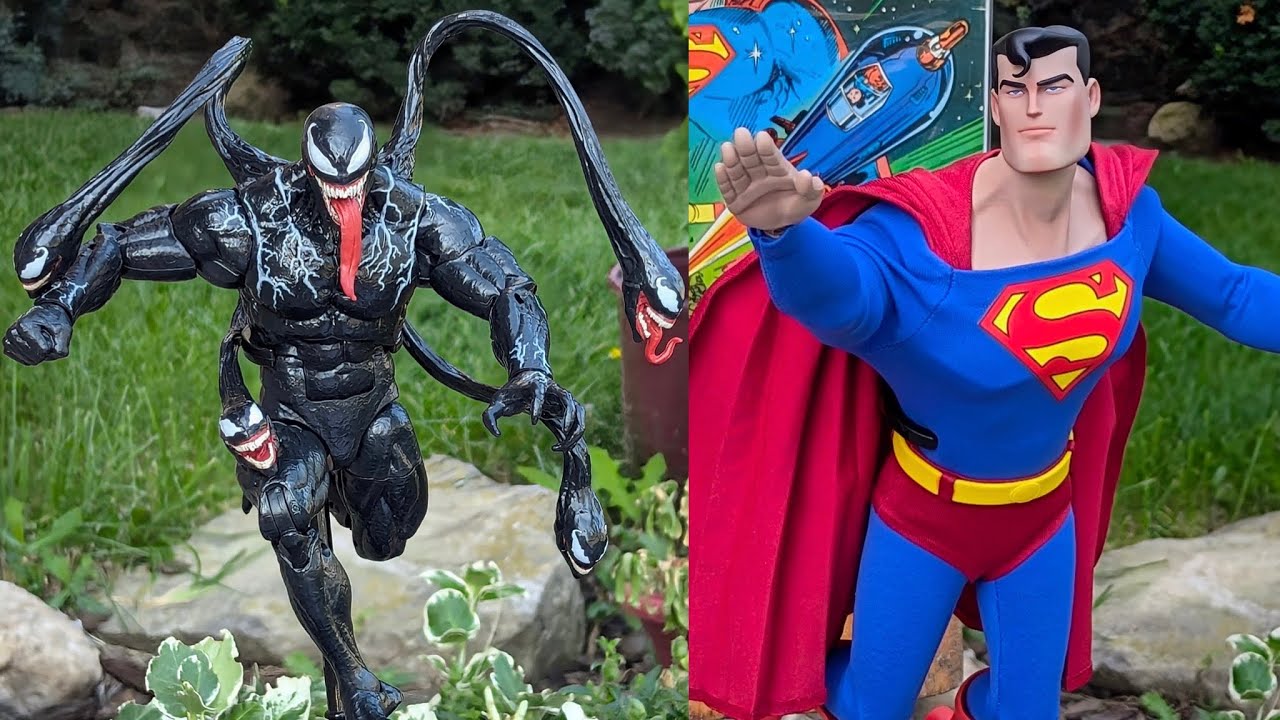New Marvel Legends Venom & Superman Shero action figures review both ...