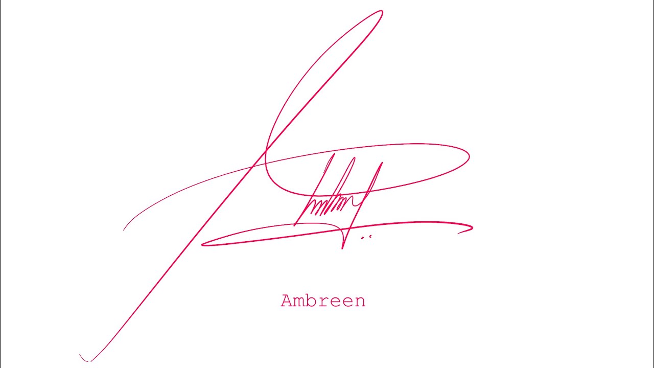 A - Signature Design | How to create your own signature - YouTube