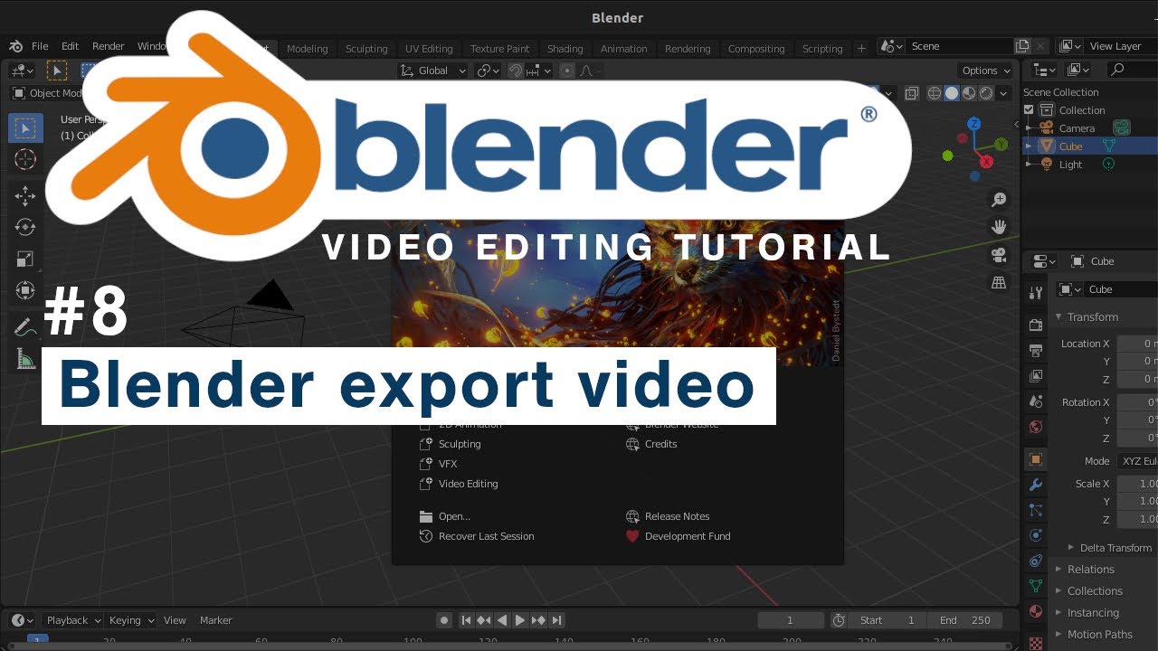 Blender export video | Blender render settings | Blender video editing ...