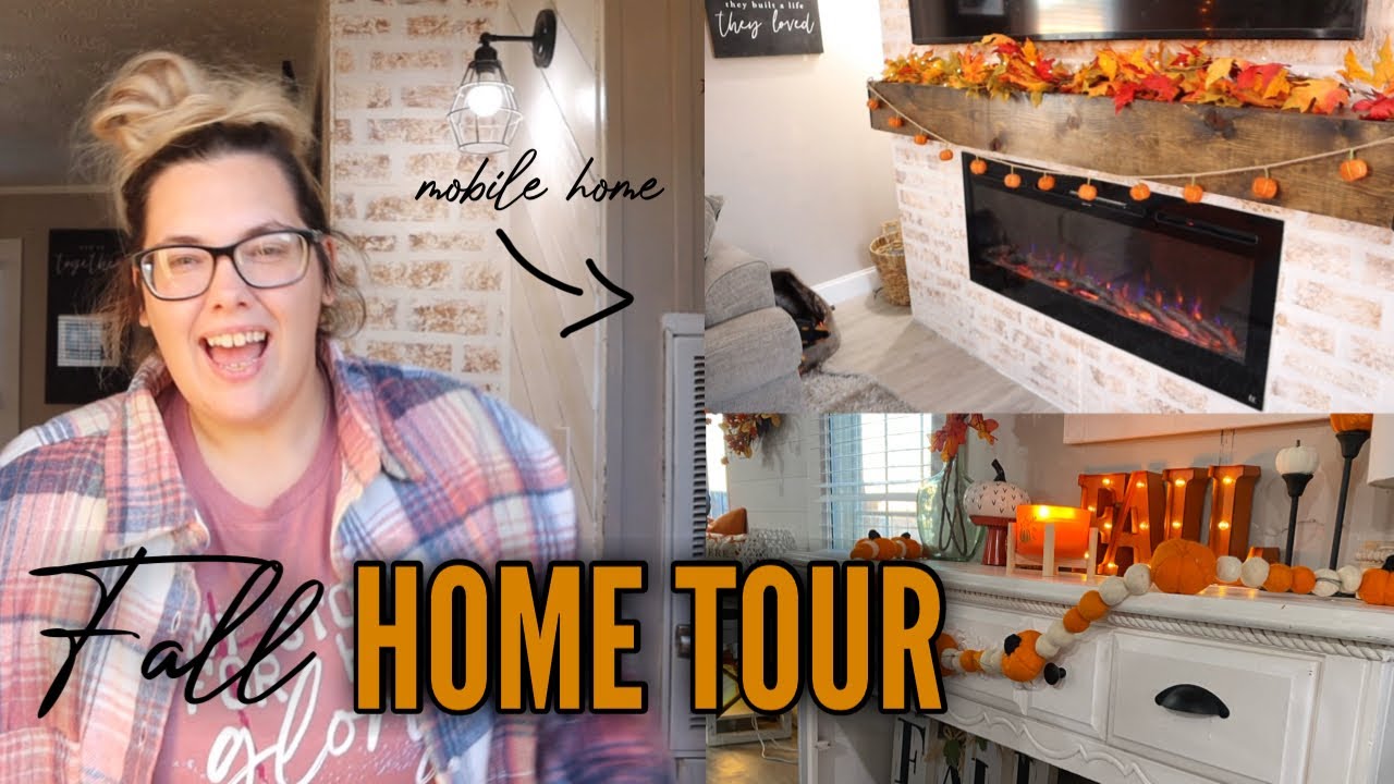 *2022 FALL HOME TOUR* | single wide mobile home Fall decor | MOBILE ...