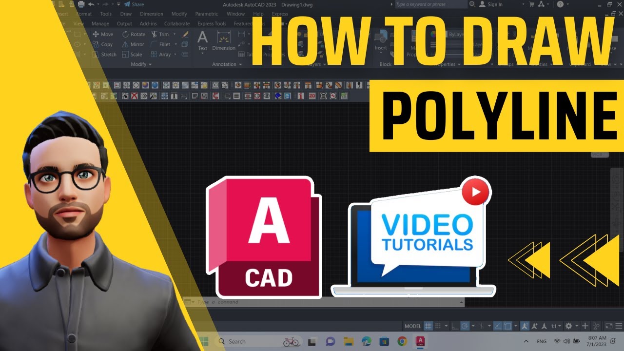 How to draw a Polyline in AutoCAD | Full Tutorial - YouTube