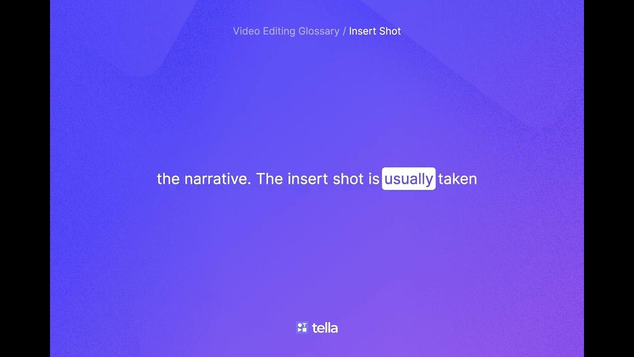 What's an Insert Shot | Learn Video Editing - YouTube