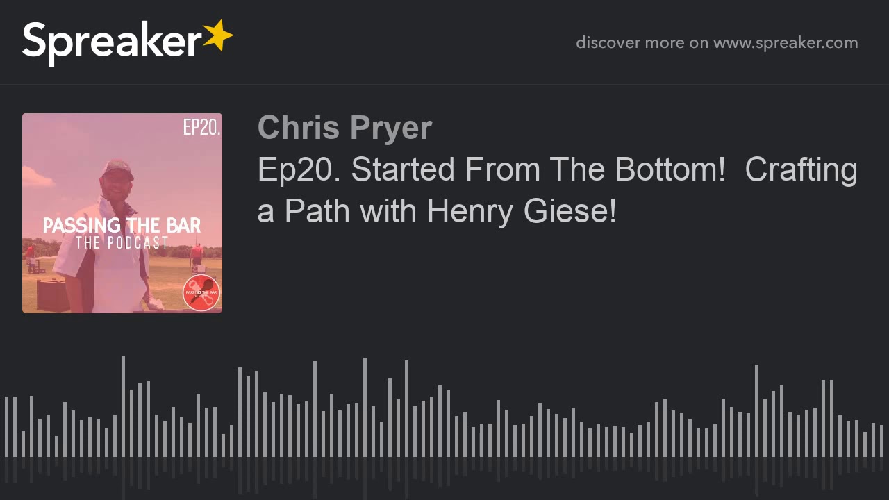 Ep20. Started From The Bottom! Crafting a Path with Henry Giese! (part ...