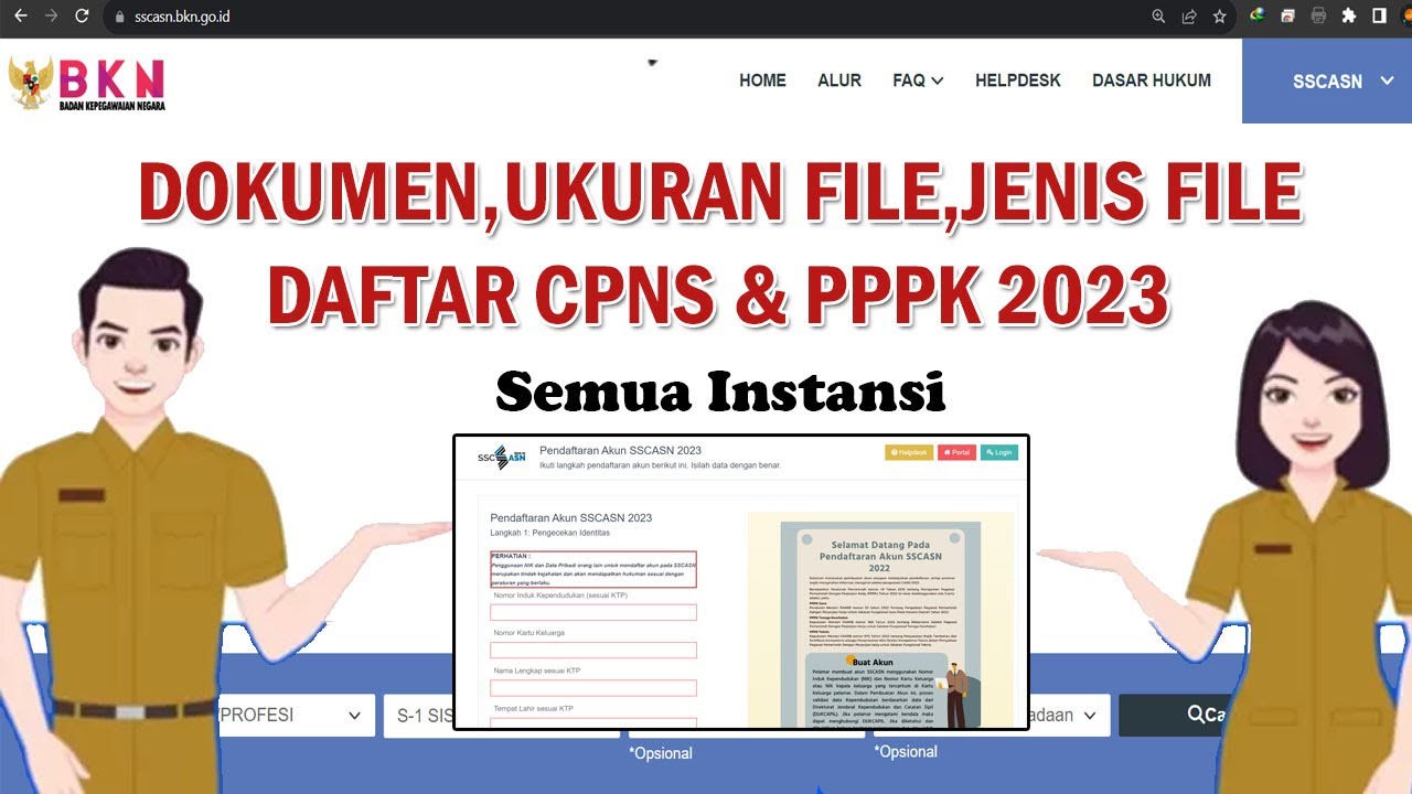 Persiapan Dokumen,Ukuran File,Jenis File CPNS dan PPPK 2023 - YouTube