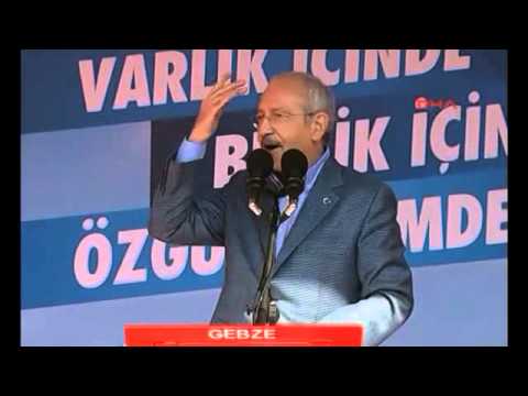 Kemal Kılıçdaroğlu Kocaeli Gebze mitingi konuşması 14 mart 2014