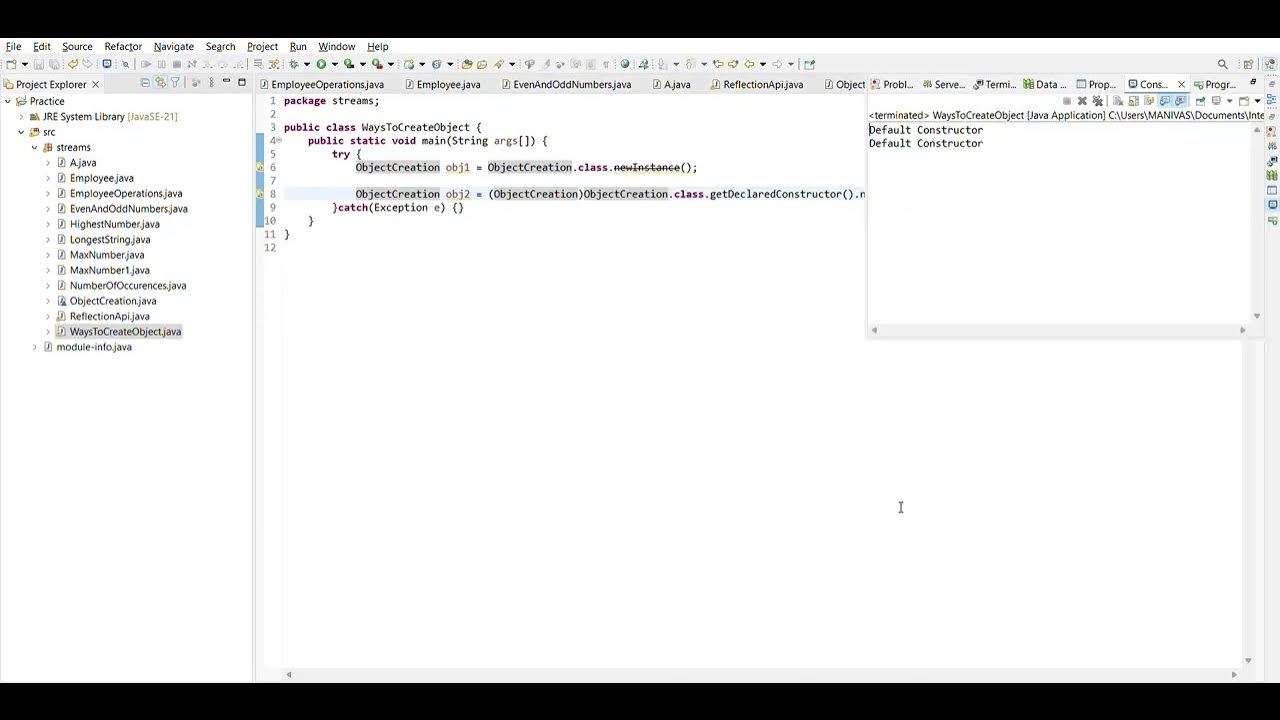 Different ways to create an object in Java | What are the different ways to create an object in ...