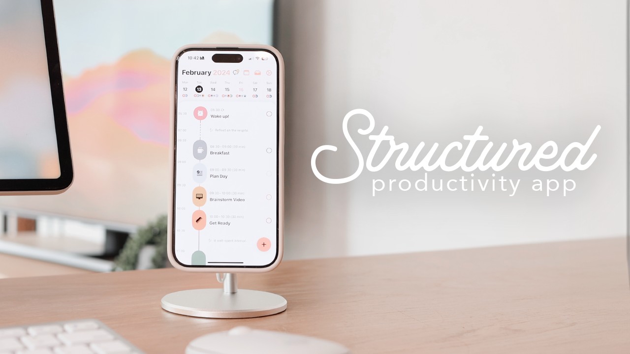 🗓️☁️ My Favorite iPhone Productivity App | Structured app - YouTube