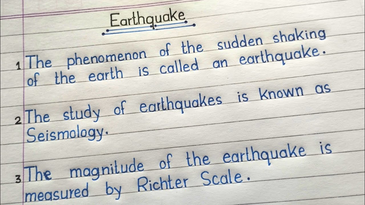10 Lines on Earthquake || Essay on Earthquake || 10 Lines Essay on ...
