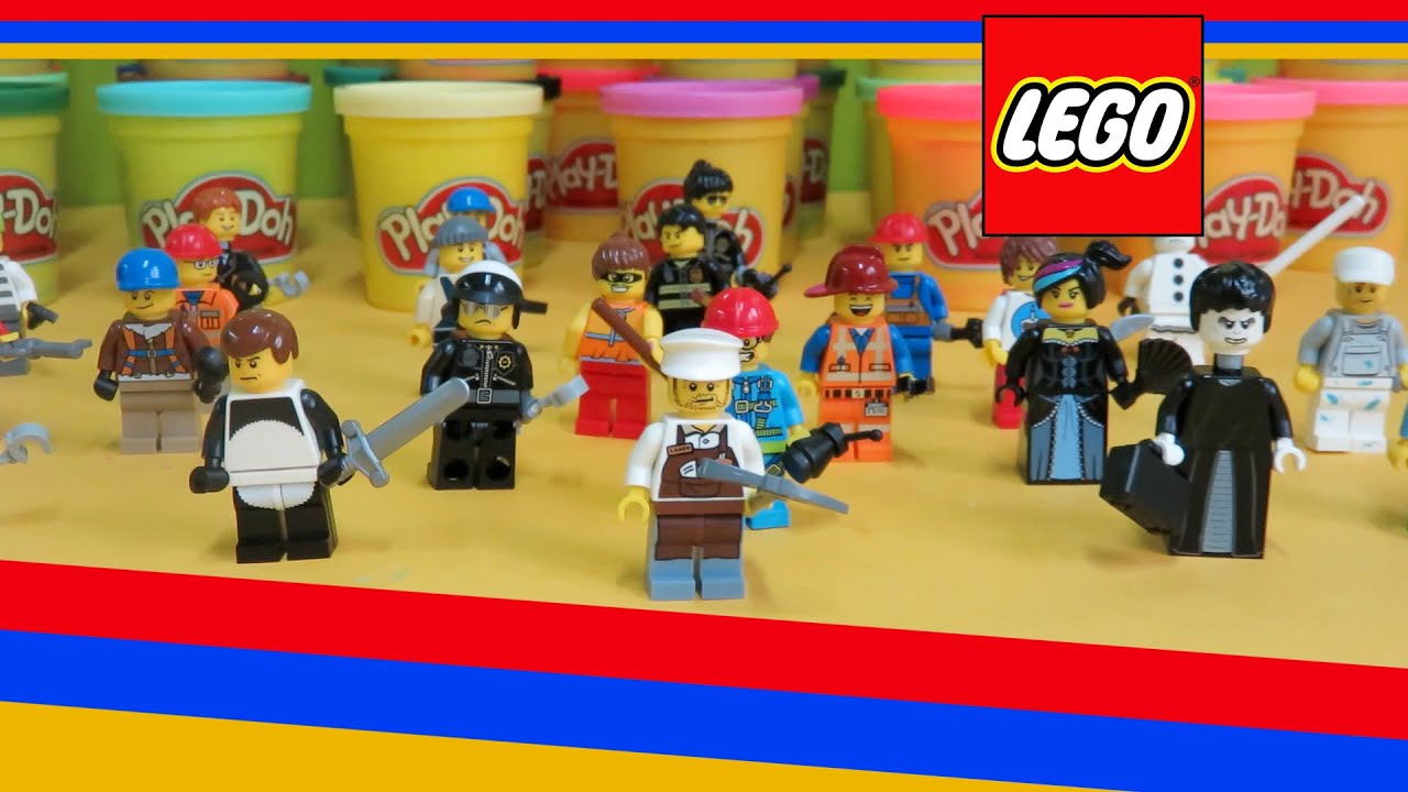Mega 27 Lego Play-Doh Surprise Eggs review - YouTube