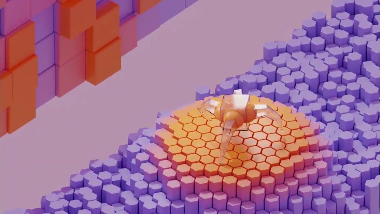 Polyfjord's cube legged creatures | Blender animation - YouTube