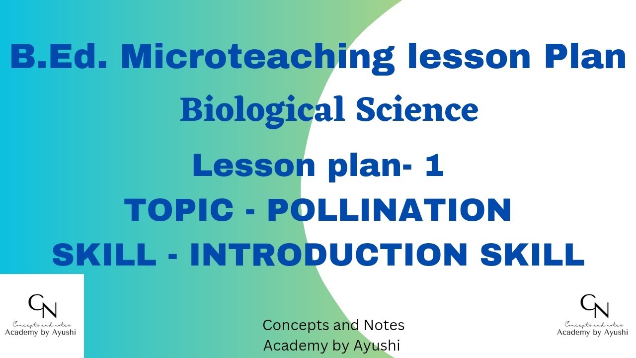 Microteaching lesson plan-1 || Introduction skill || Pollination |For B.Ed. students ...