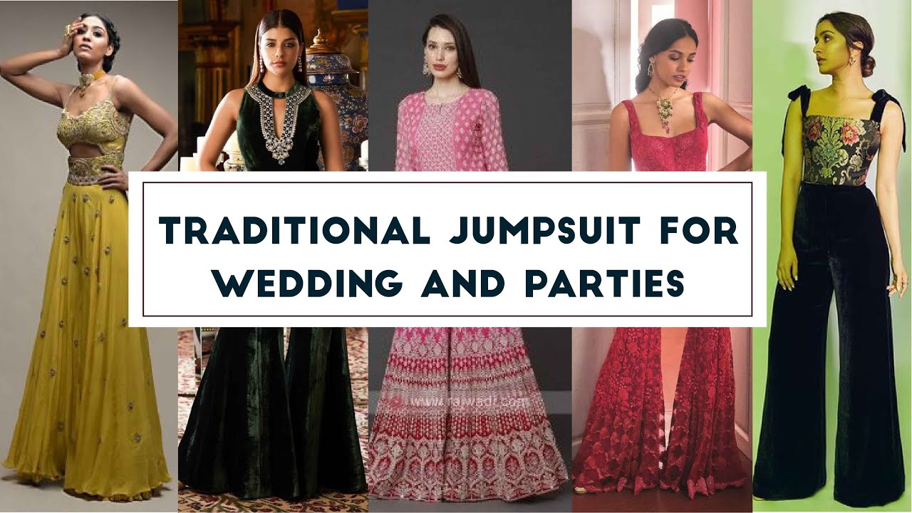 Traditional jumpsuit for wedding and parties | Festive Ethnic Jumpsuit ...