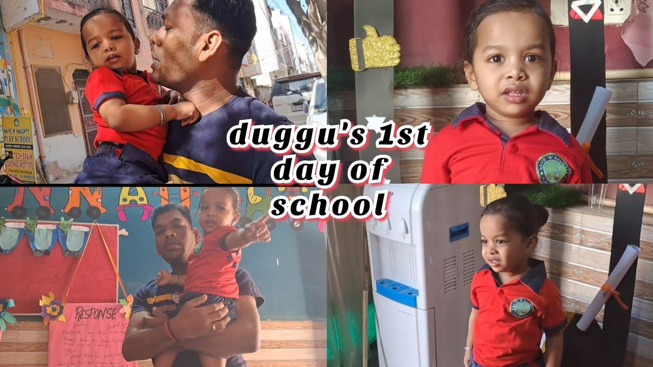 Duggu's 1st day of school🏩🛝 duggu के स्कूल का पहला दिन👨‍🎓🏩 ...