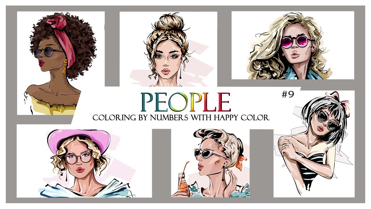 Color by numbers for adults | Happy color app.| People #9 - YouTube
