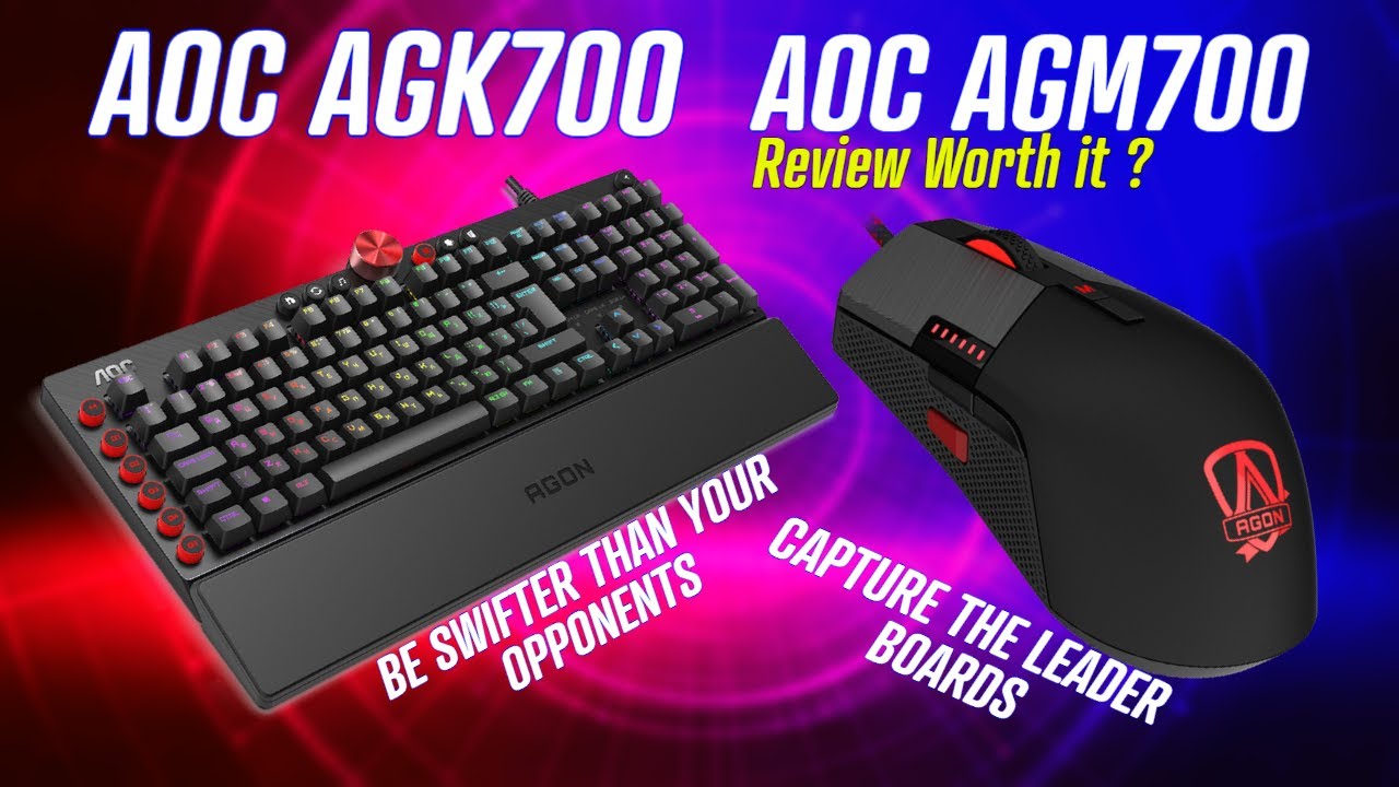 AOC AGK700 Gaming Keyboard & AGM700 Gaming Mouse Review - YouTube