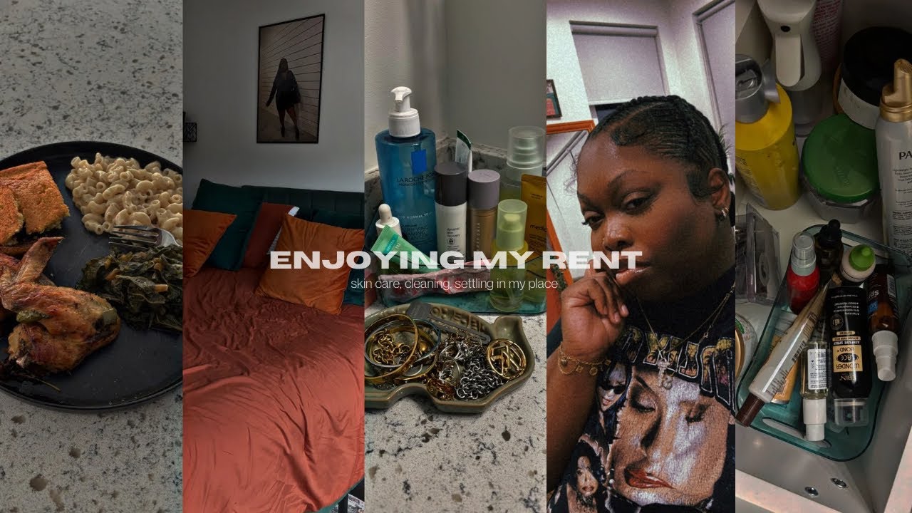 enjoying my rent | sunday reset, cleaning, skin care routine, settling ...