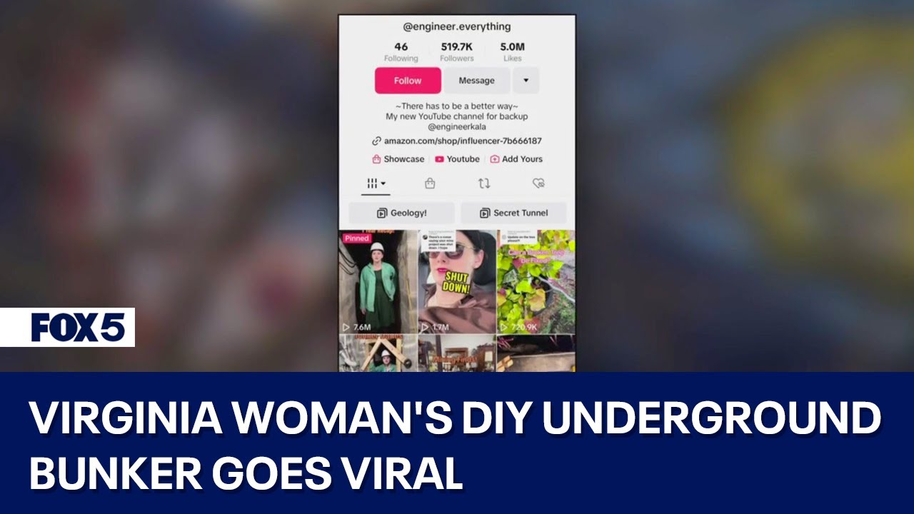 Virginia woman's DIY underground bunker goes viral - YouTube