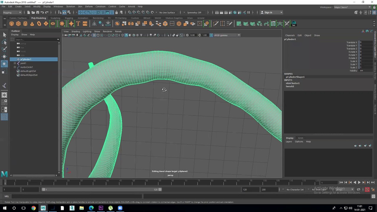Snake Rig In maya Part One - YouTube