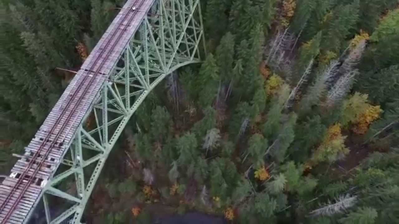 Vance Creek Bridge - by drone - YouTube