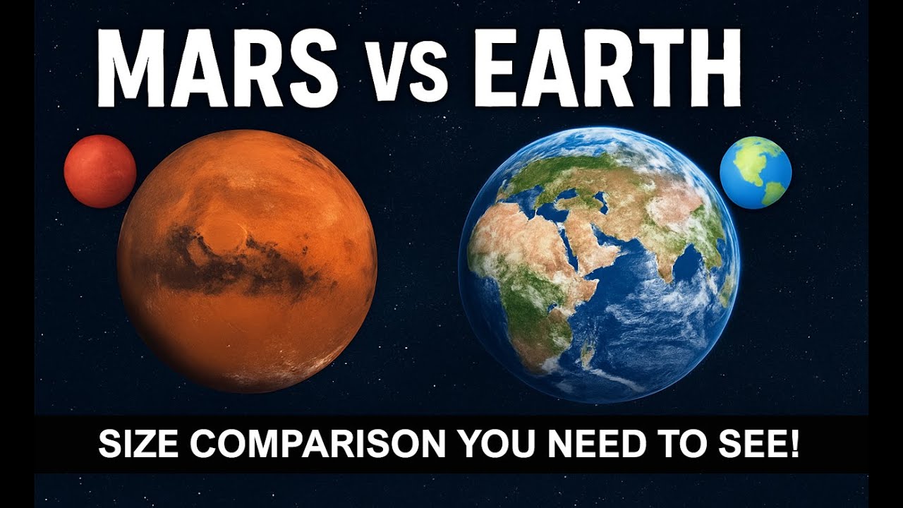 "Mars vs Earth 🌍🔴 | Size Comparison You Need to See! - YouTube