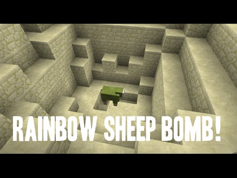 TUTORIAL - Rainbow Sheep Bomb in Vanilla Minecraft!! - YouTube