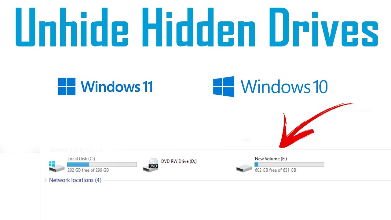 How to Unhide Hidden Drives in Windows 10? - YouTube