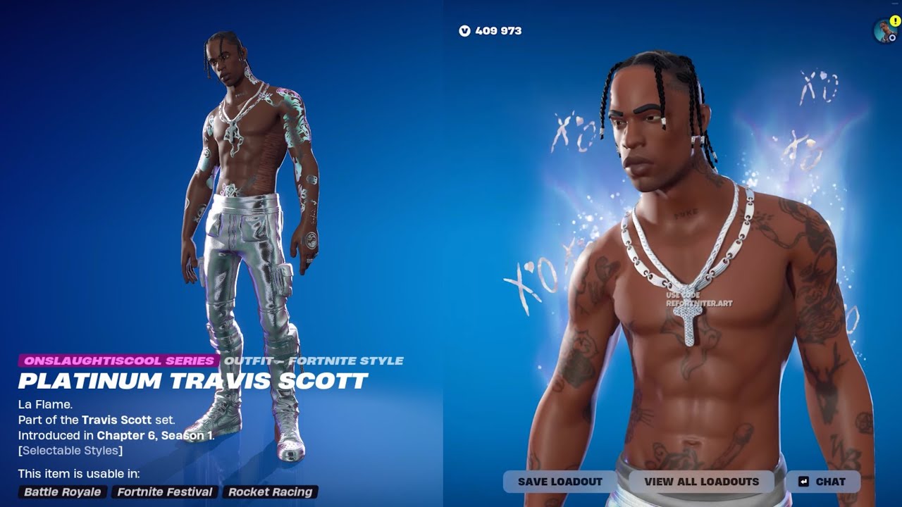 TRAVIS SCOTT PLATINUM IS REAL IN FORTNITE BUT IT'S ONLY A CONCEPT ...
