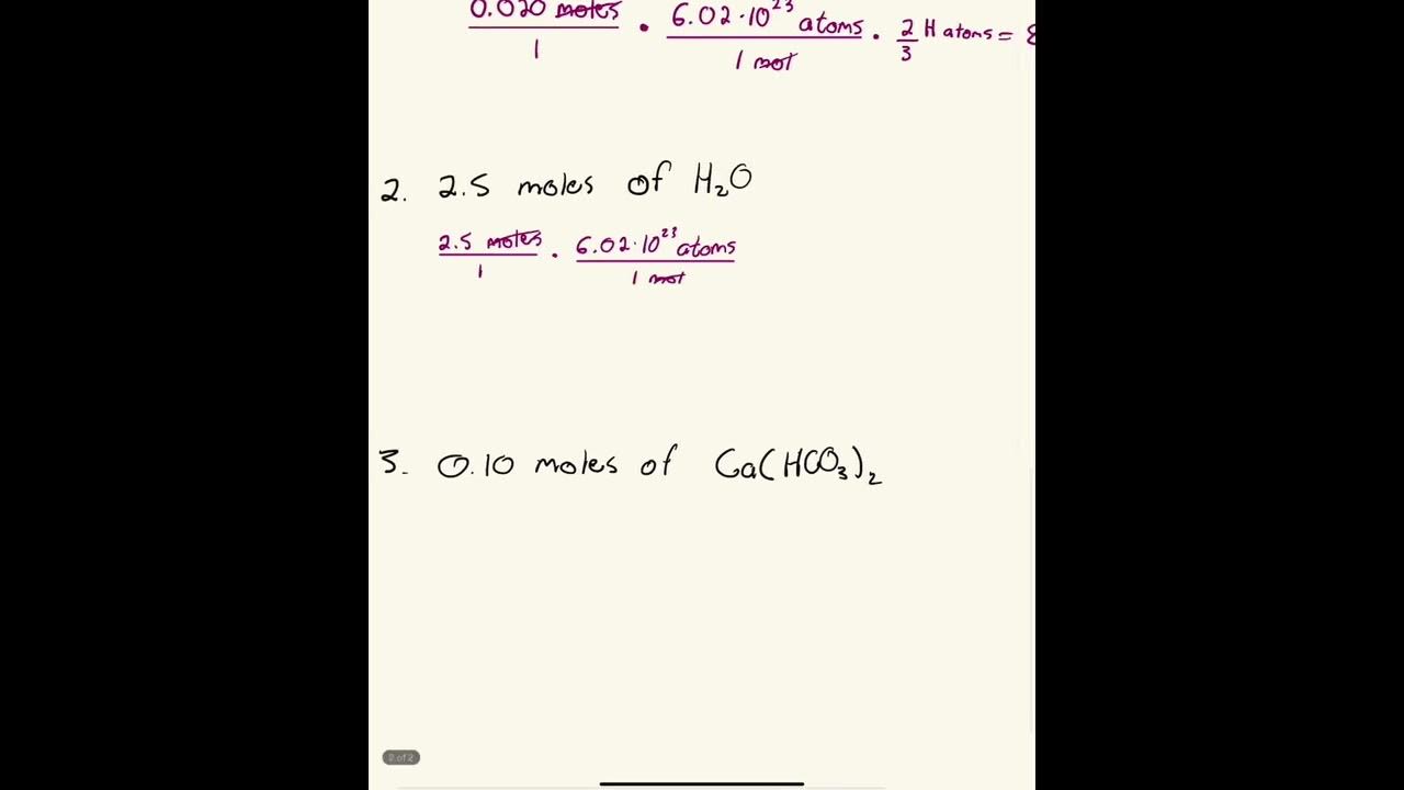 IB Chemistry SL: Moles to Atoms Conversions - YouTube