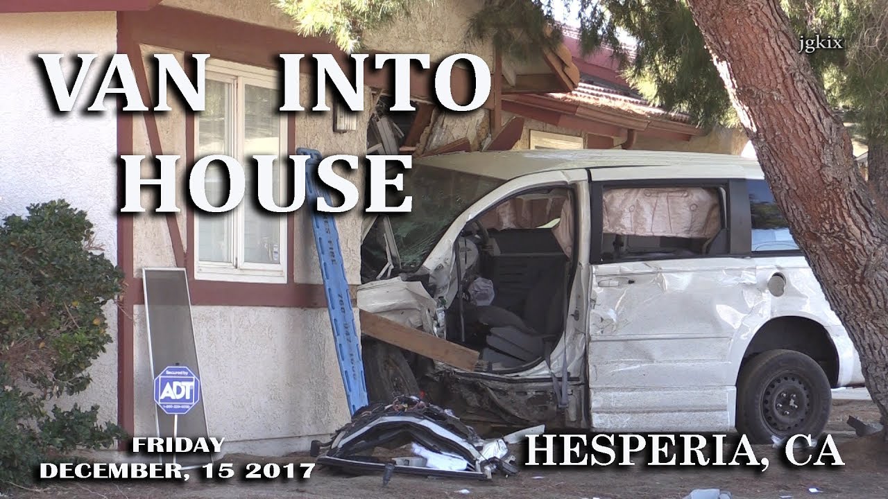 CRASH Van into House - YouTube