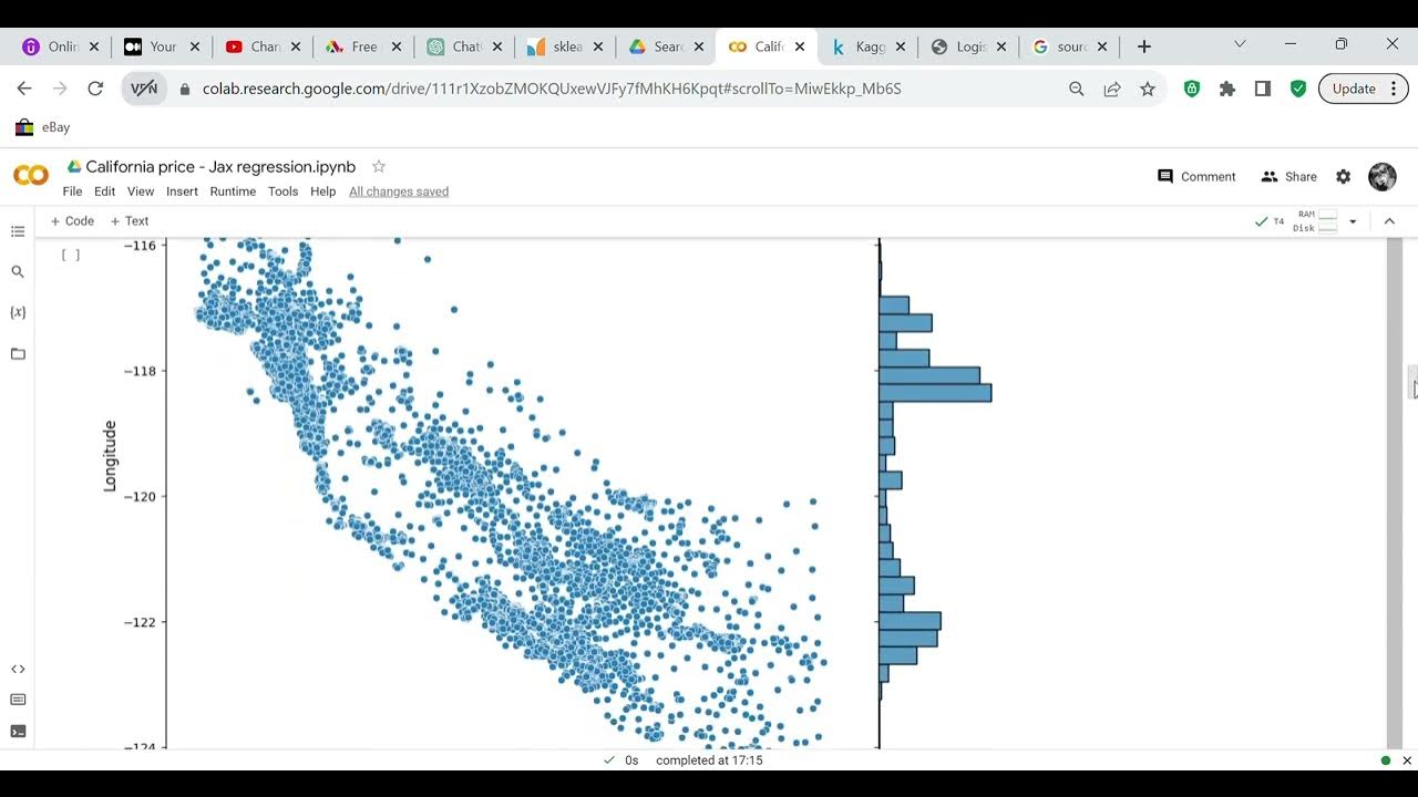 Code review: Use Jax linear regression to predict on California House ...