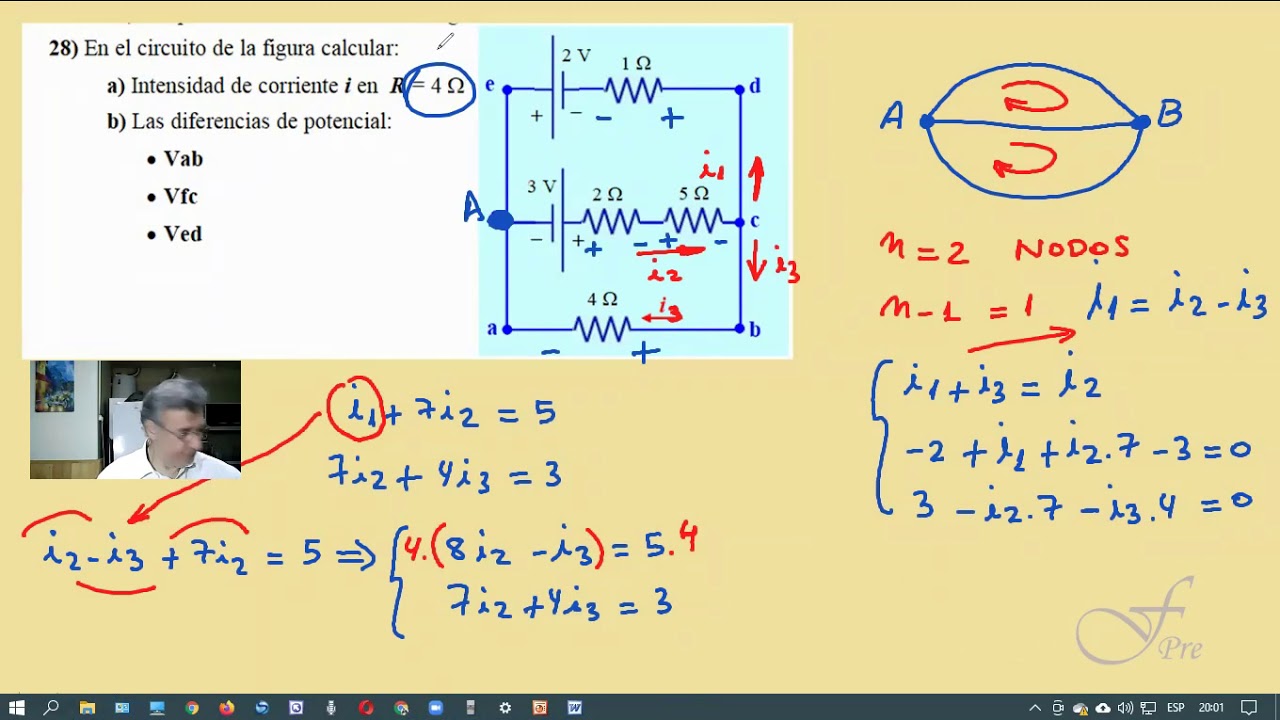 Resolver un circuito complejo con grafo y ecuaciones (Ej 28 del TP ...